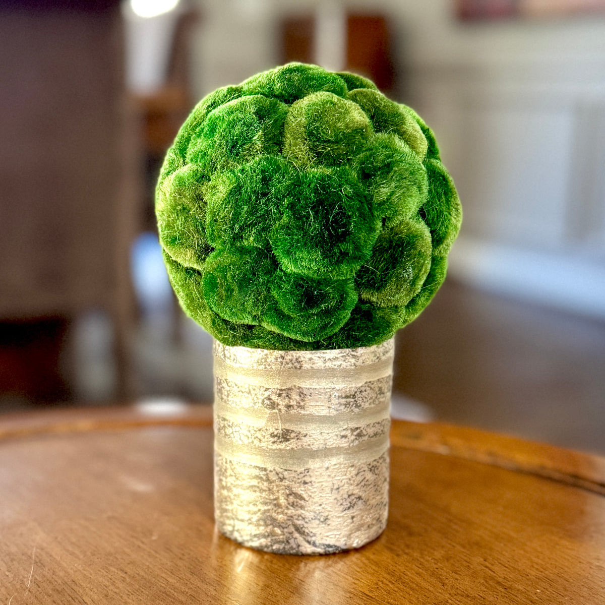 [RESS-AMTB] Gold Glass Vase Small - Artificial Moss Topiary Ball ...
